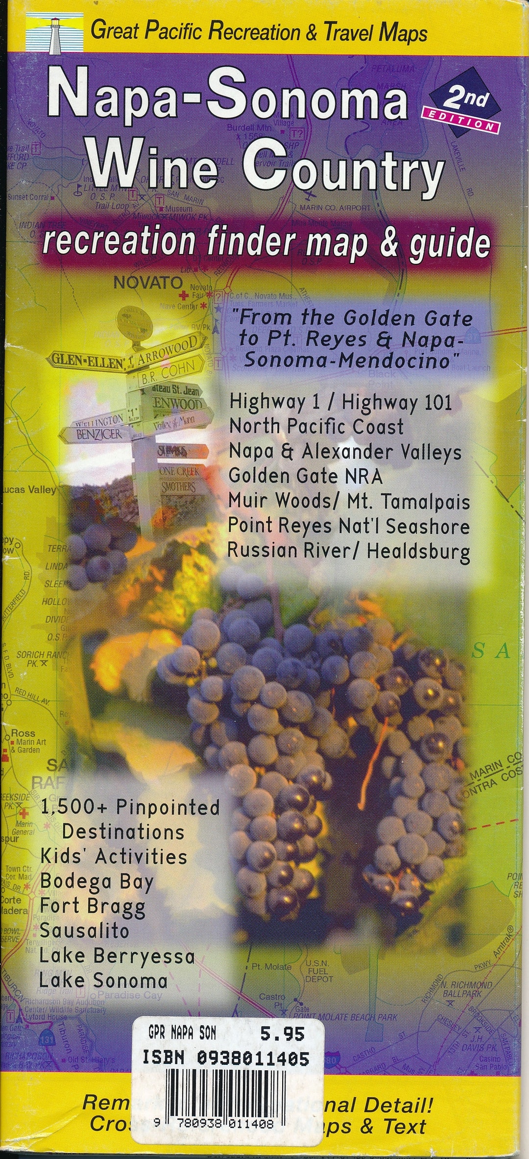 California Wine Country Maps Lot of 2 for Napa and Sonoma - Etsy
