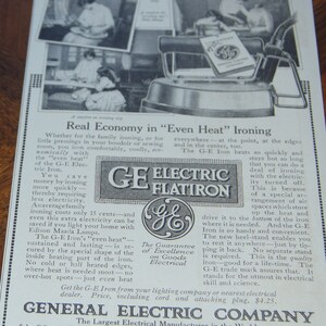 Vintage Magazine Print Ad's Early 1900's for Ironing and Sewing of ...