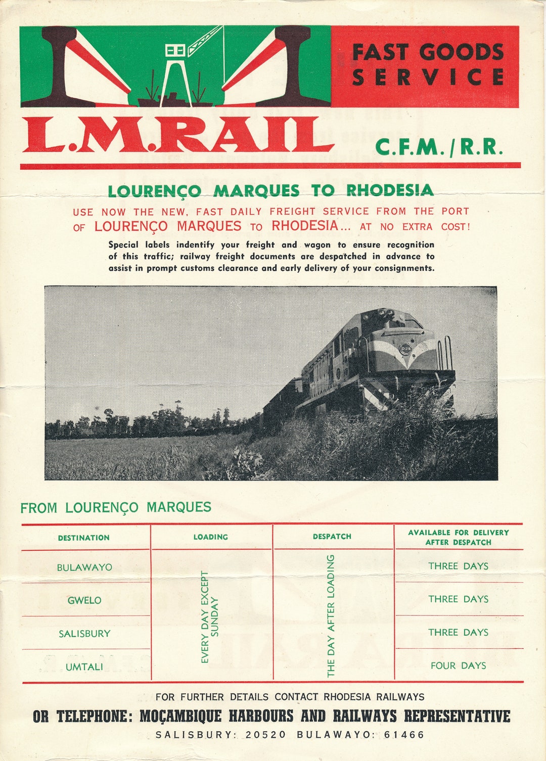 Caminhos De Ferro De Moçambique (CFM) Mocambique Railways Poster 1970's ...