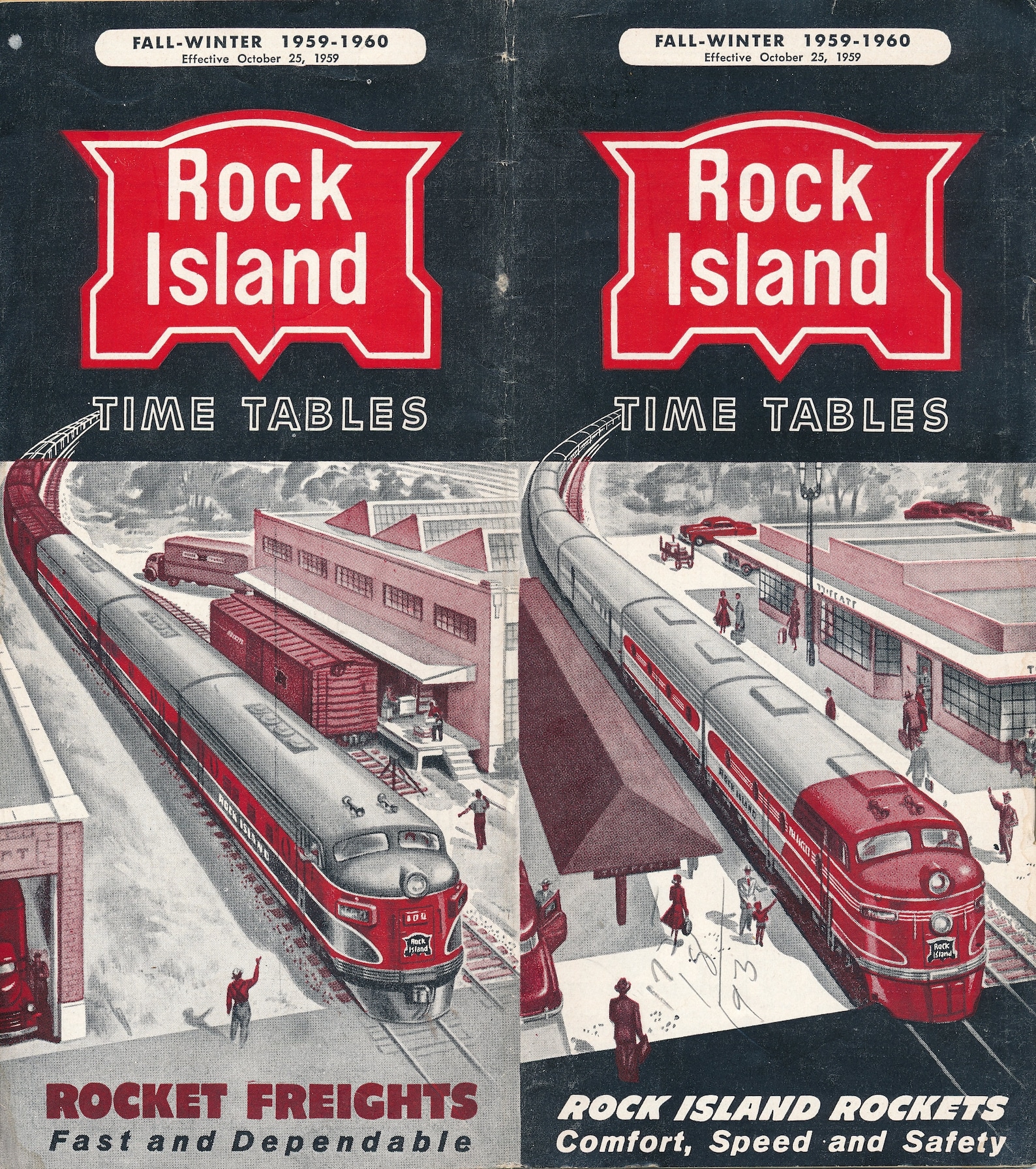 Rock Island Railroad Public Timetable October 25, 1959 - Etsy