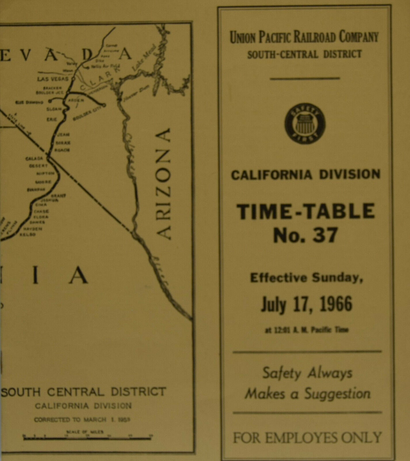 Union Pacific Employee Timetables 7 Different to Choose From. - Etsy