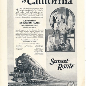 Southern Pacific Railroad Rare Magazine Print Ads From 1910's-30's ...