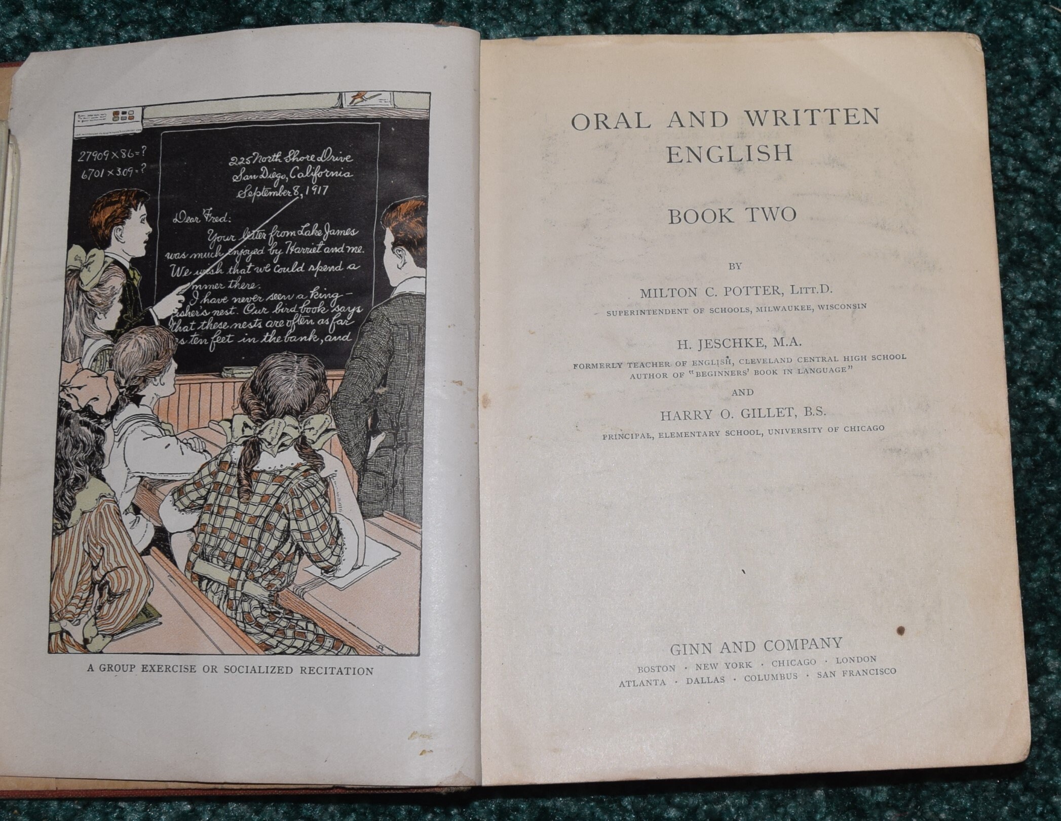 Oral and Written English Book Two by Milton Potter Ginn and Company ...