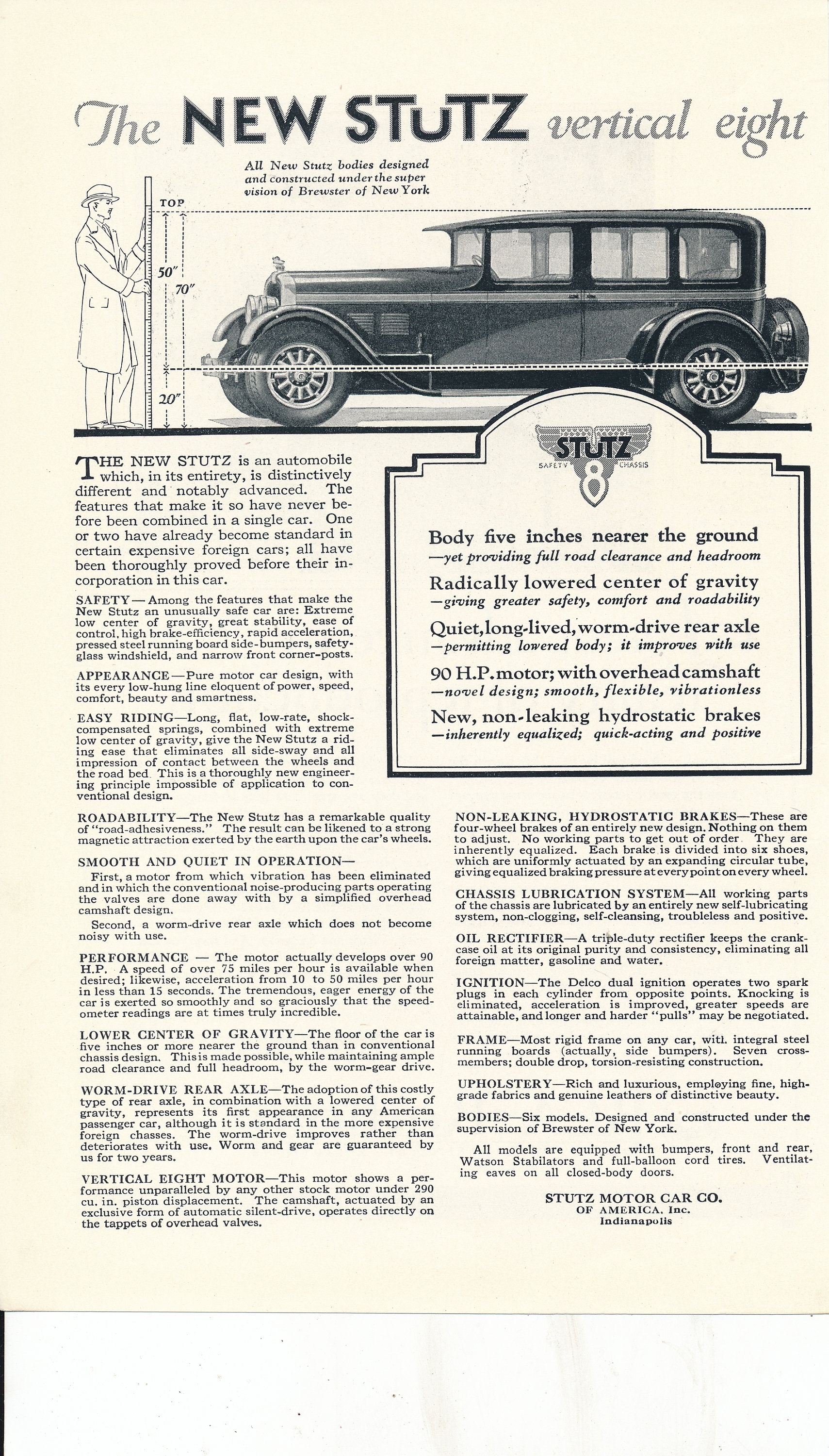 Vintage Print Ad for Stutz Motor Car Company in the 1926 - Etsy