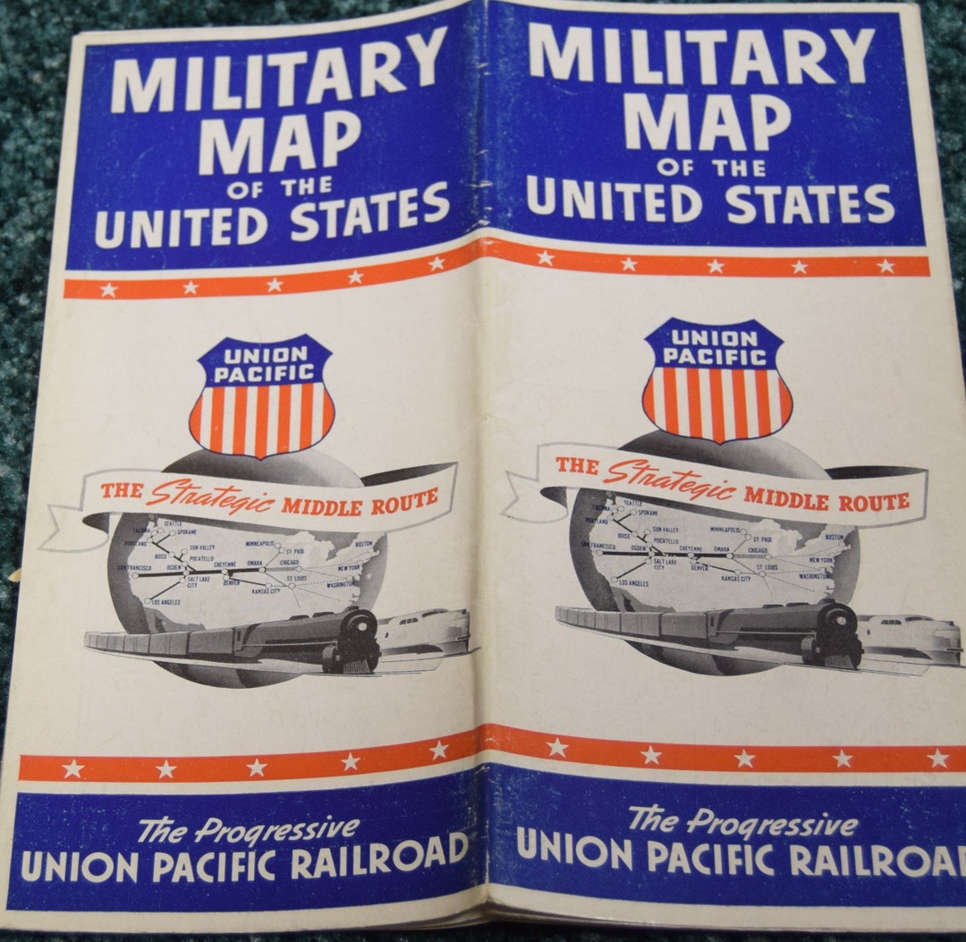 Union Pacific Military Map of the United States During World War II - Etsy