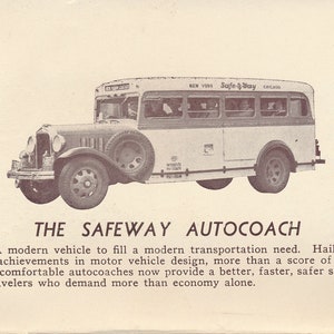 Safeway Bus Lines Brochure Dated 1933 - Etsy