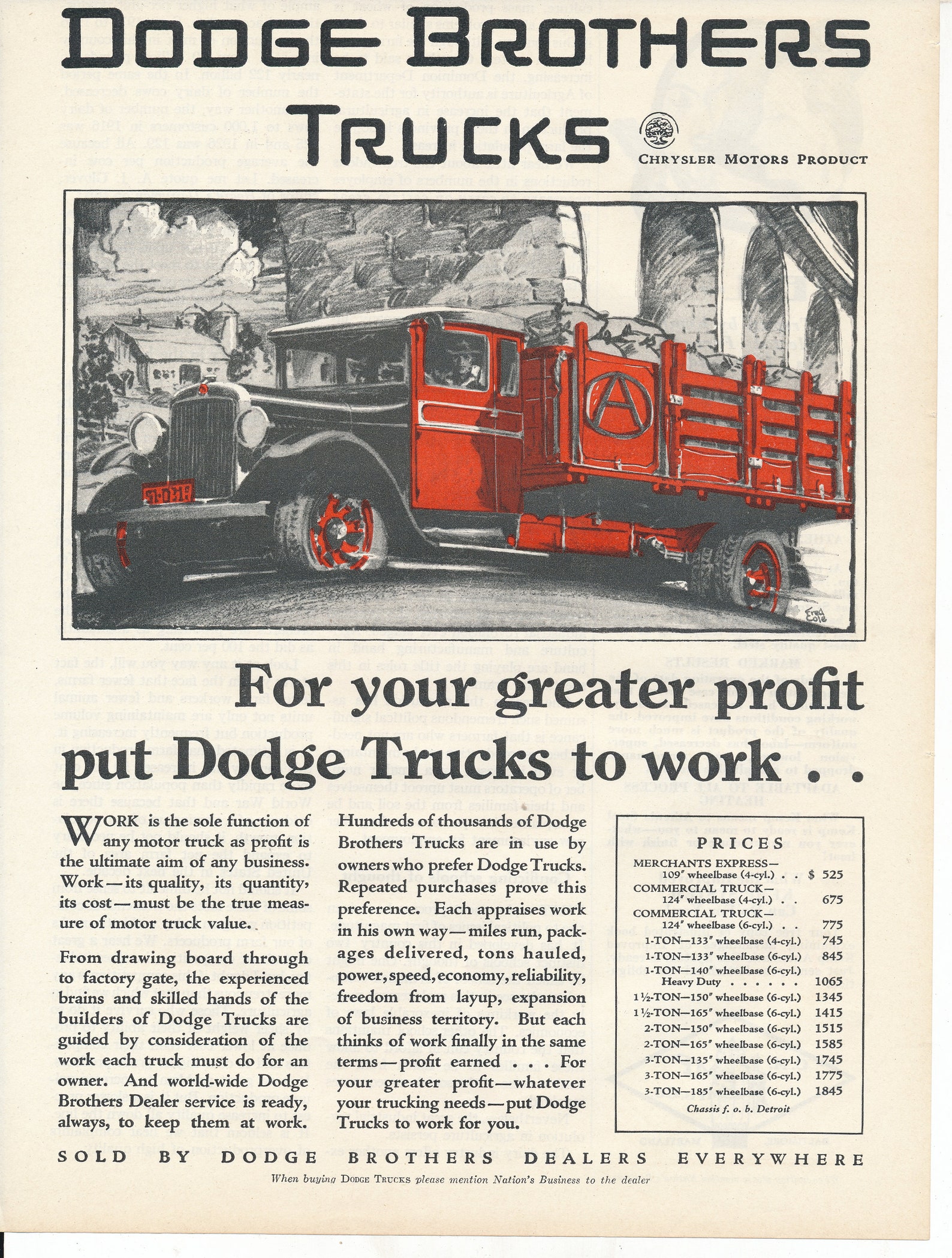 Dodge Brothers Trucks 3 Vintage Magazine Ads From the 1920's and 1930's ...