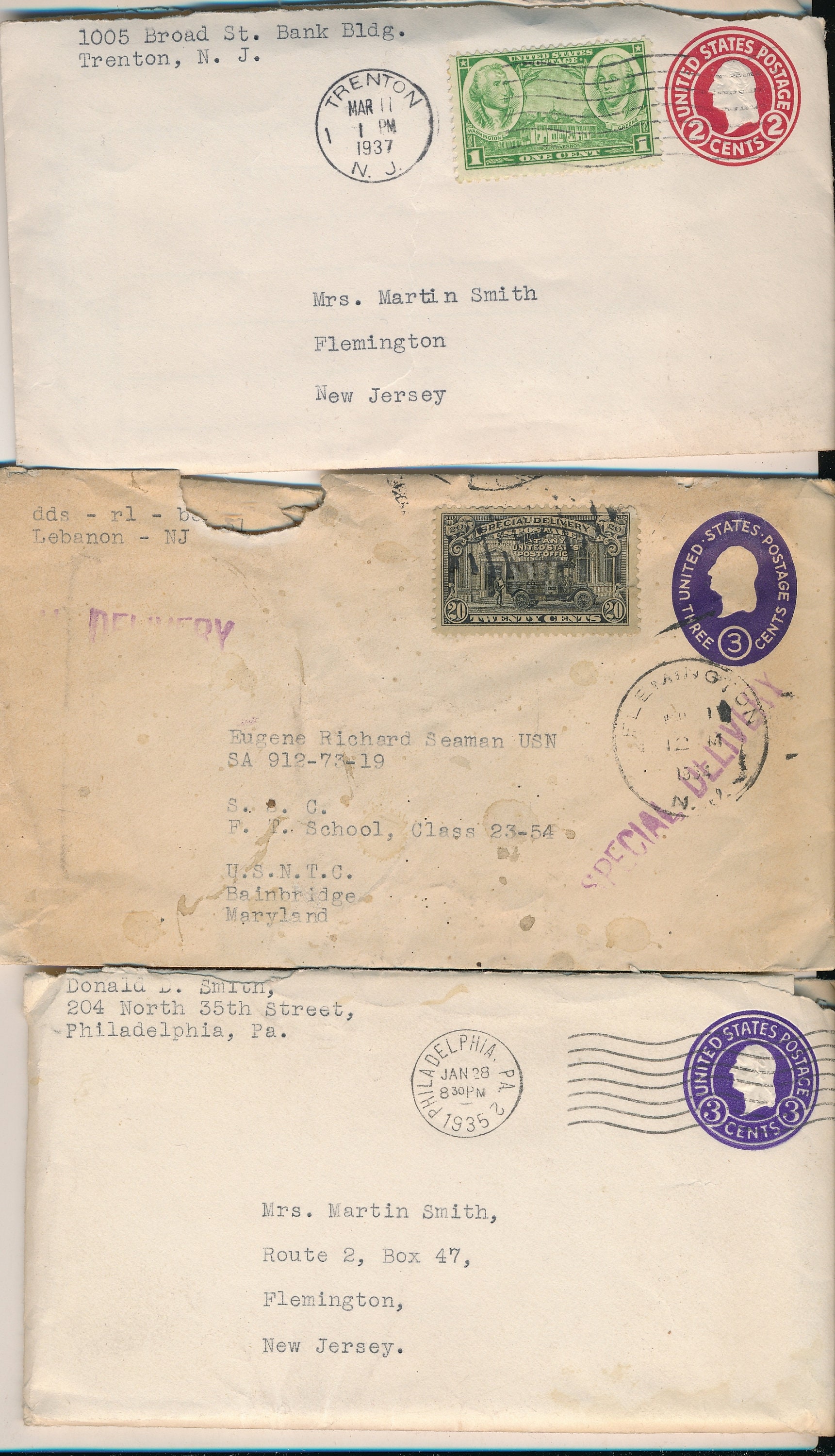 Old Letters and Envelopes/stamps/post Marks From the 1930's to a New ...
