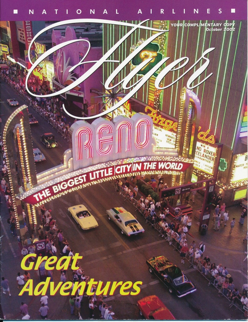 National Airlines Onboard Magazine Flyer October 2002 Last Issue - Etsy