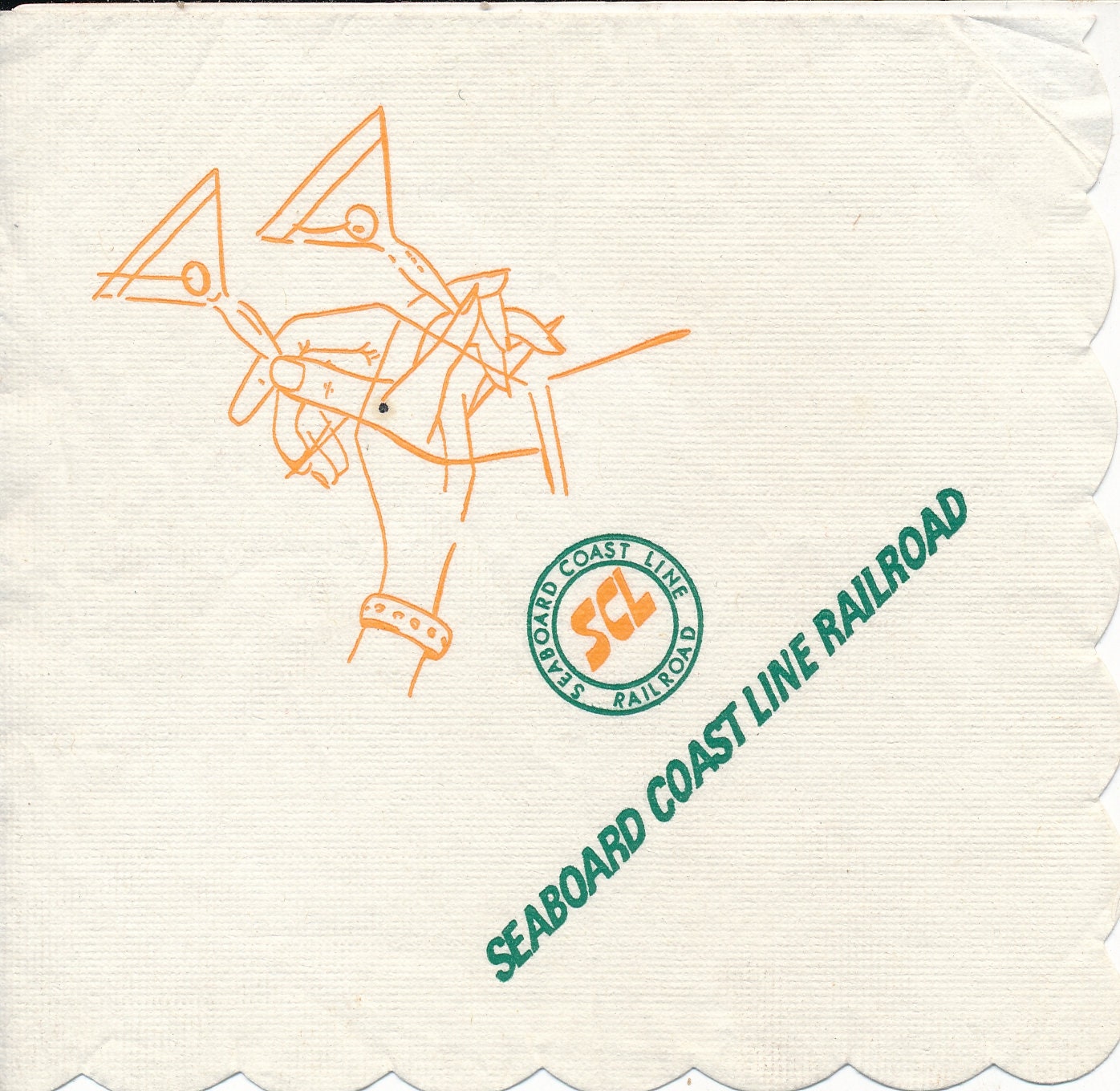 Seaboard Coast Line Railroad Paper Napkin - Etsy