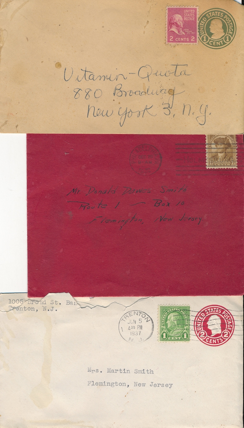 Old Letters and Envelopes/stamps/post Marks From the 1930's to a New ...