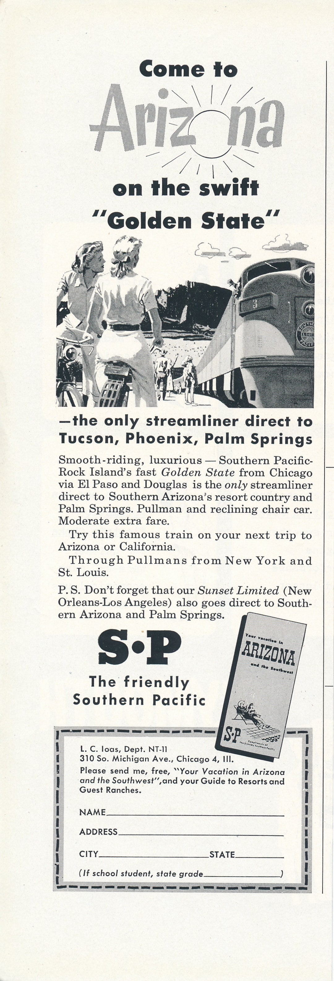 Vintage Southern Pacific Railroad 4 Magazine Print Ads From 1950's ...