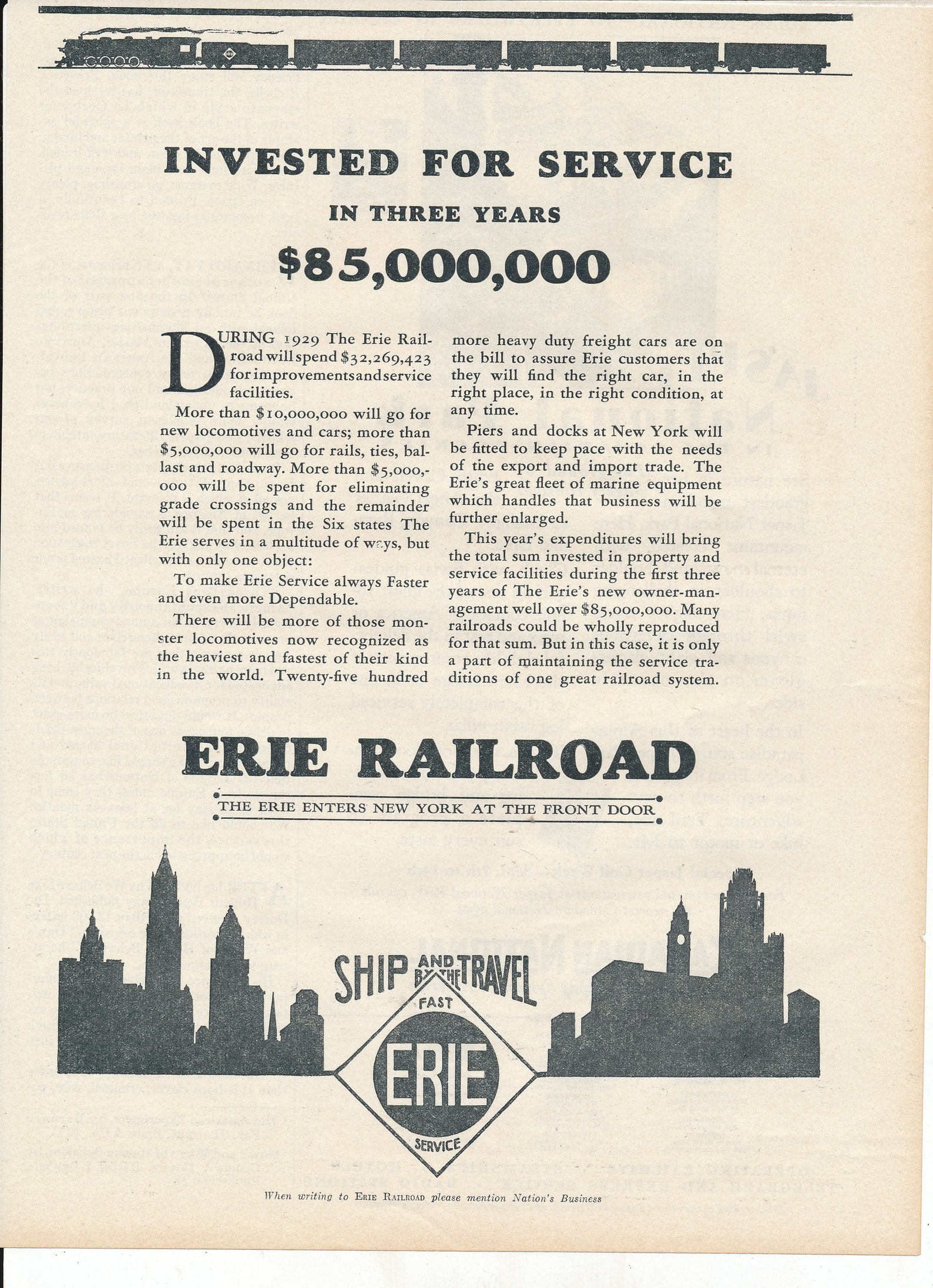 Erie Railroad 4 Magazine Print Ads From the 1930's-40's and 50's - Etsy