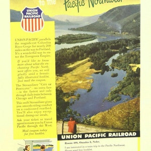 Union Pacific Railroad 3 Magazine Print Ad's From National Geographic ...
