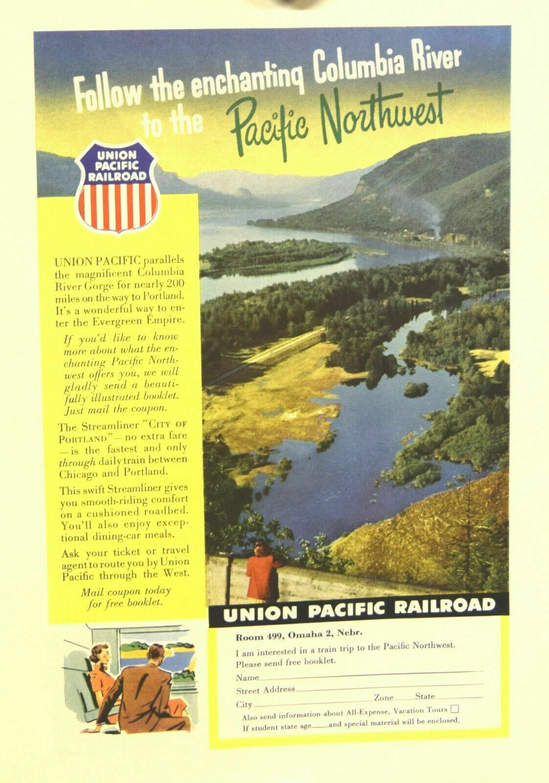 Union Pacific Railroad 3 Magazine Print Ad's From National | Etsy