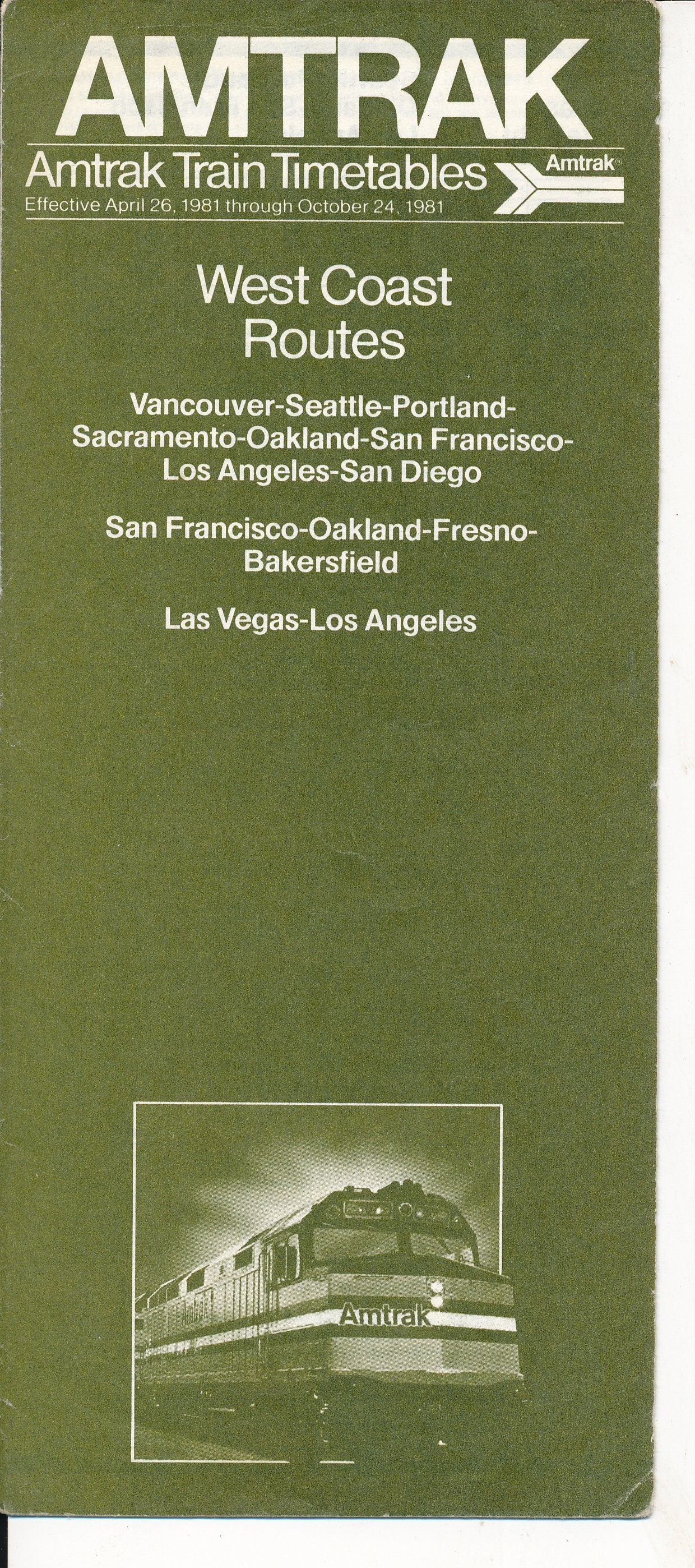 Amtrak West Coast Brochures and Timetables Lot of 10 - Etsy
