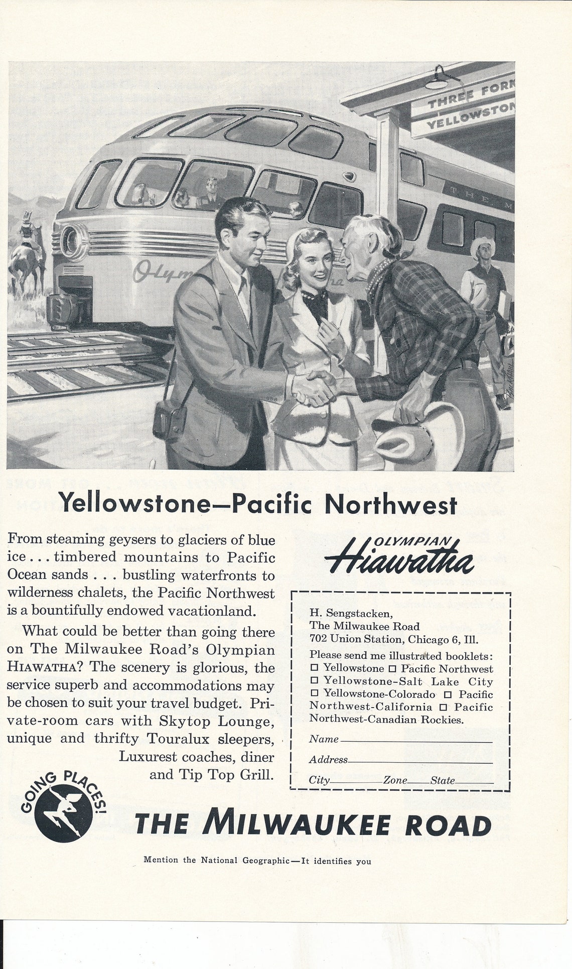 Chicago, Milwaukee, St. Paul and Pacific Railroad 3 1950's Magazine ...