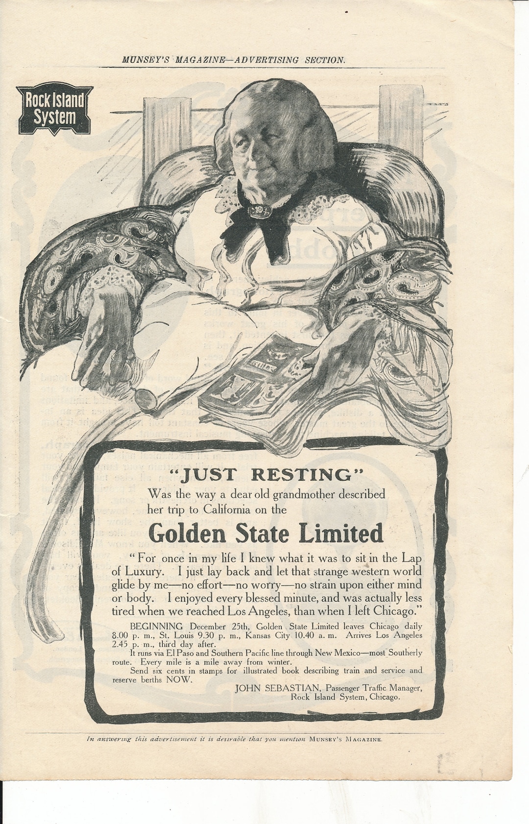 Chicago, Rock Island and Pacific Railroad 2 Magazine Print Ad's From ...
