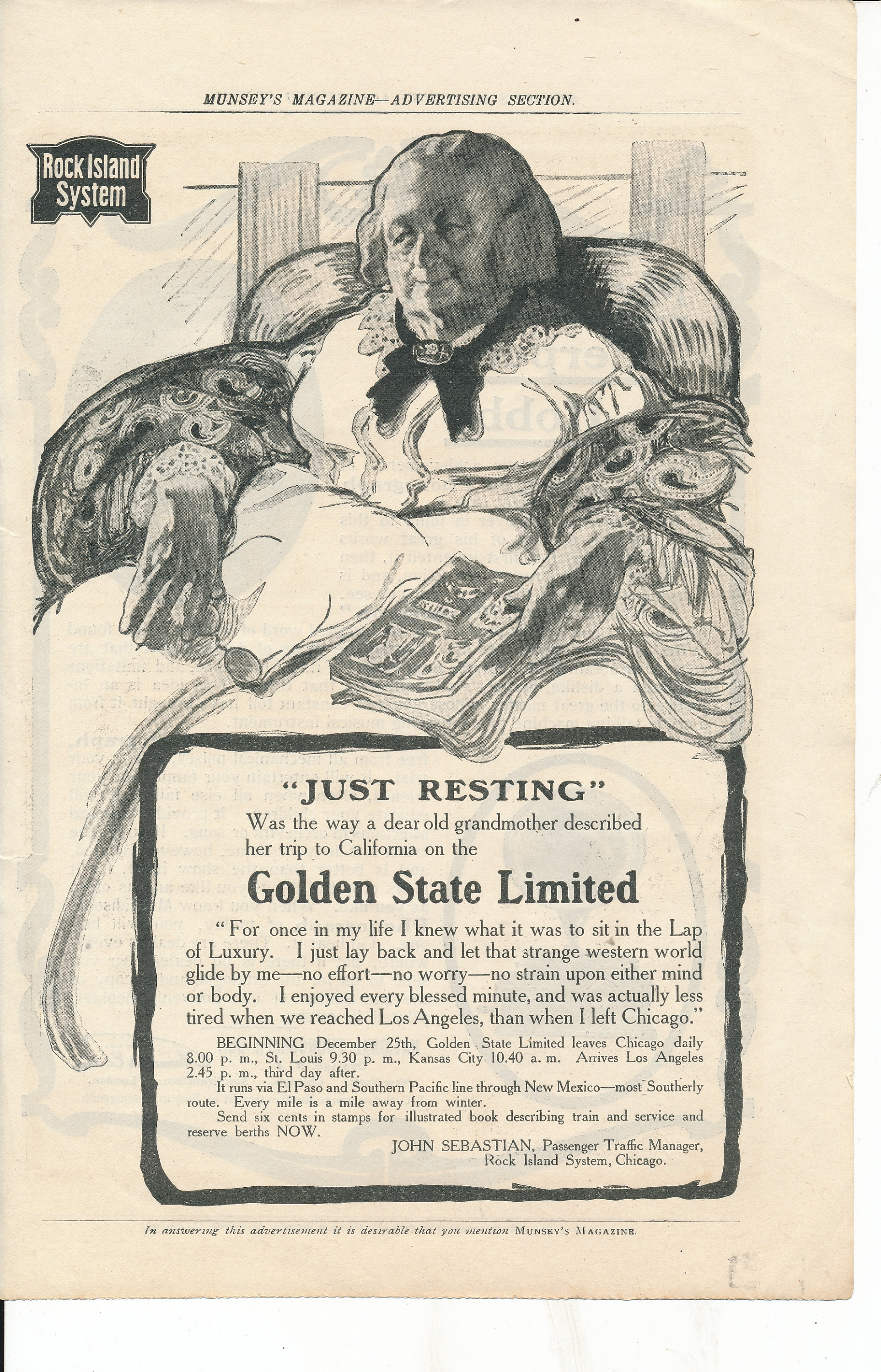 Chicago, Rock Island and Pacific Railroad 2 Magazine Print Ad's From ...