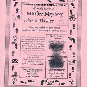 The Fillmore & Western Railway Lot of 16 Different Flyers for Theme ...