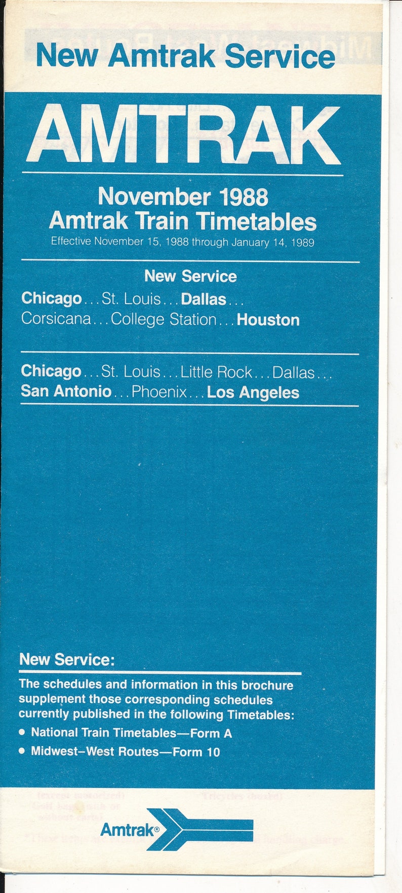 Amtrak Timetables Lot of 9 Different Regional - Etsy