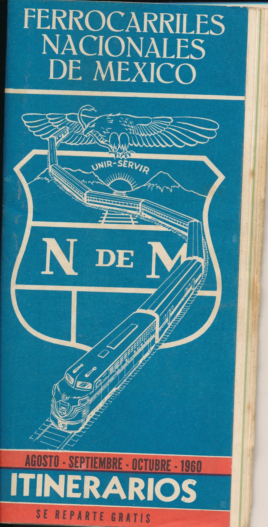 Ferrocarriles Nacionales De Mexico Timetables August 1960 - Etsy