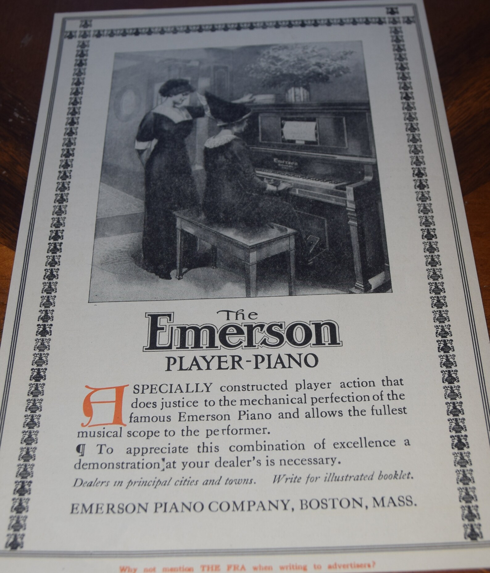 Vintage Magazine Print Ad's Early 1900's for Pianos Lot of 8 Assortment ...