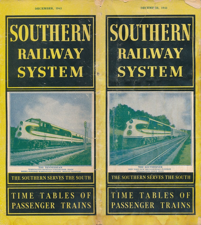 Southern Railway Public Timetable Dated December 1943 - Etsy