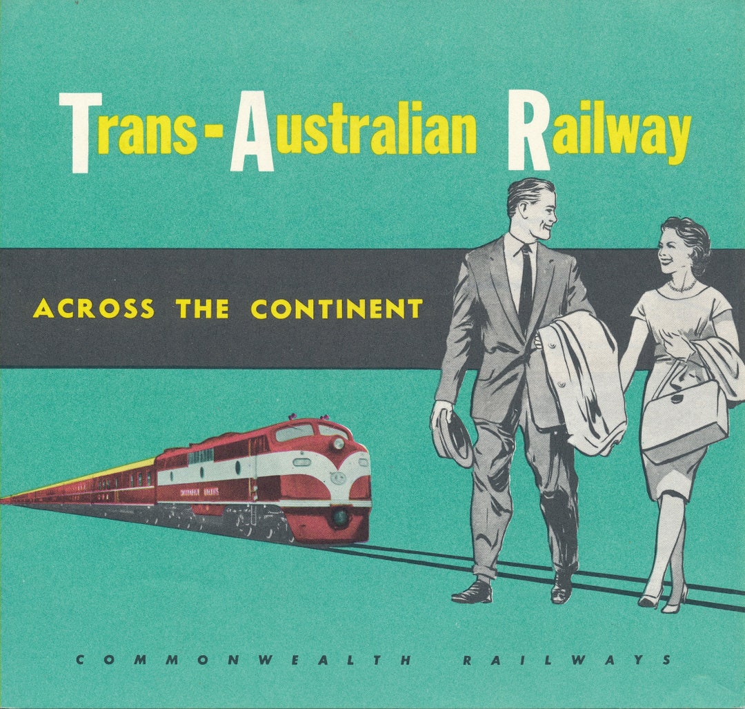 Commonwealth Railways of Australia Lot of 2 Brochures and Maps 1965 ...