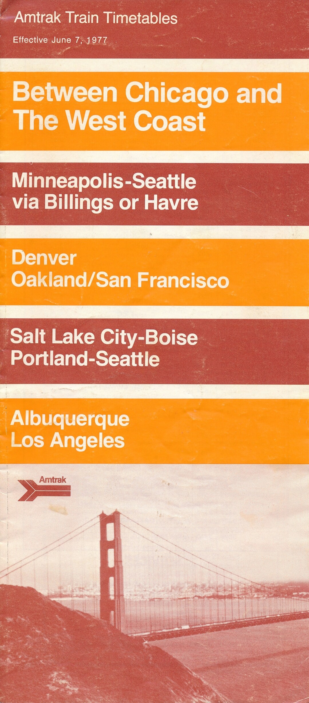 Amtrak Regional Timetables Lot of 11 Different in the 1970's, 80's and ...