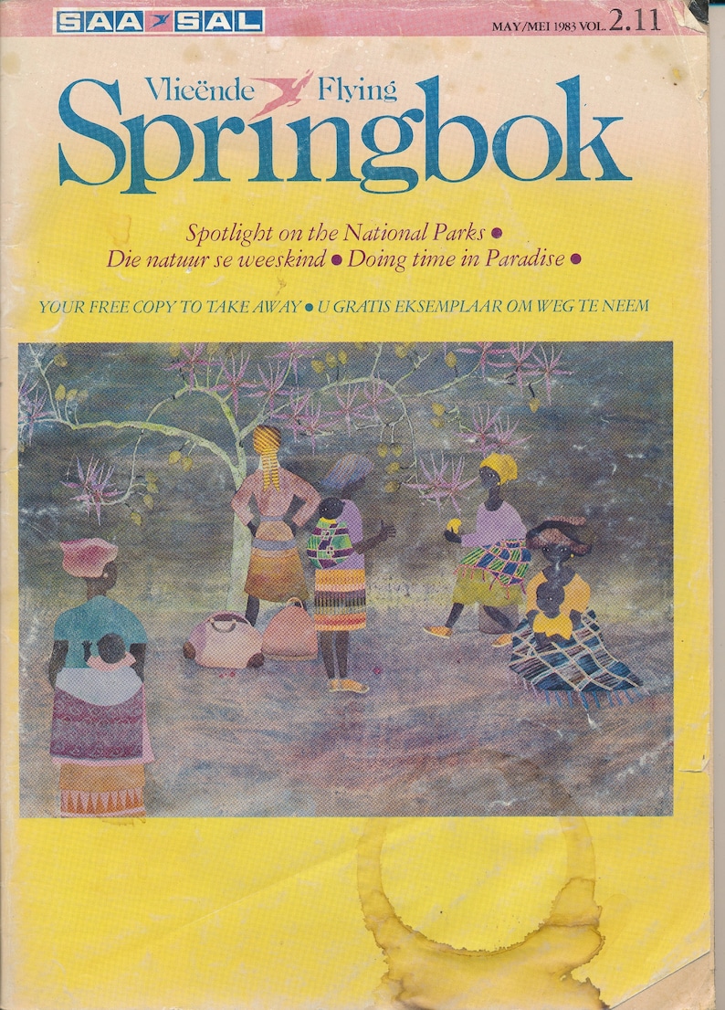 South African Airlines Inflight Magazine (springbok) May 1983 - Etsy