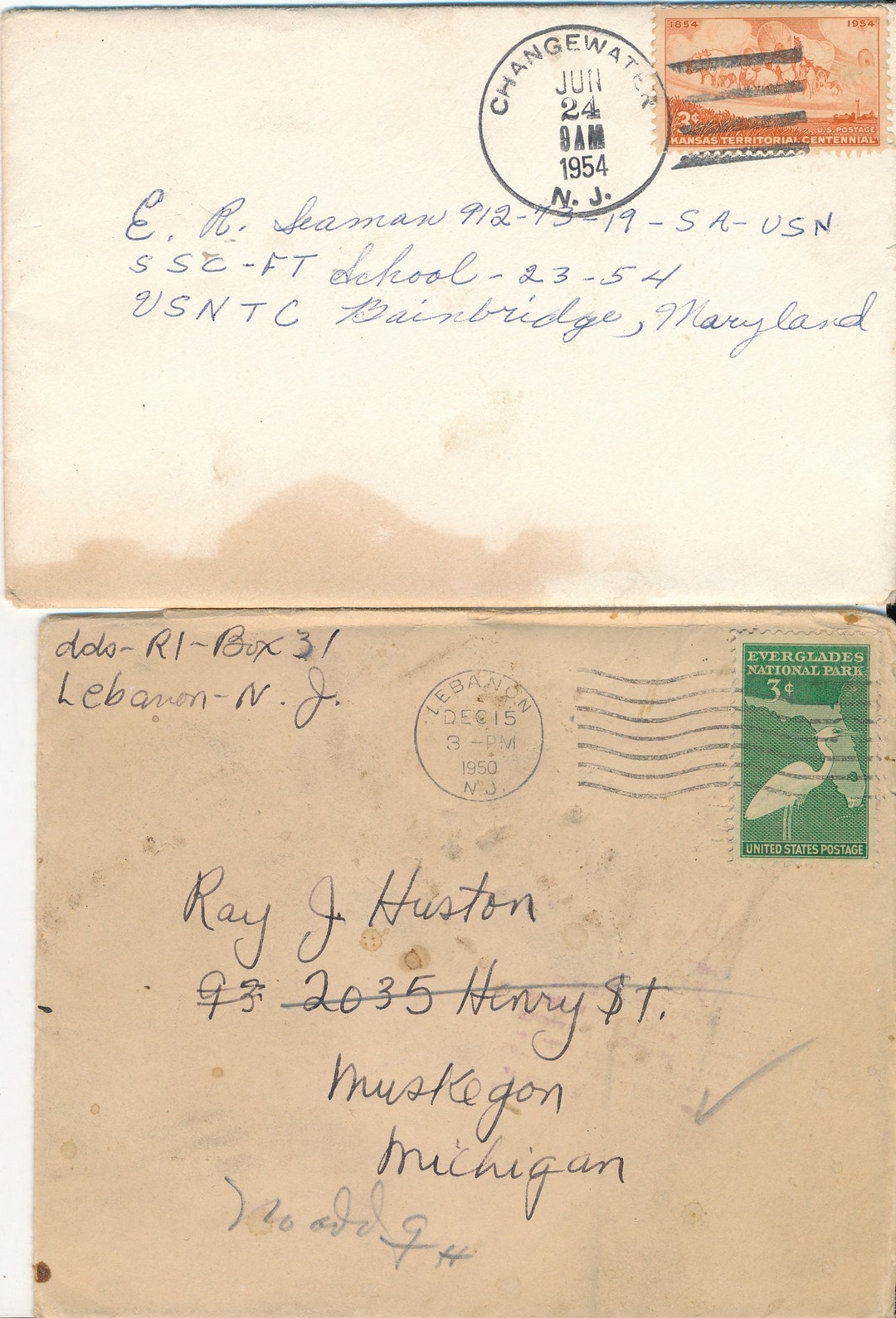 Old Letters and Evelopes/stamps/post Marks for a New Jersey Farmer and ...