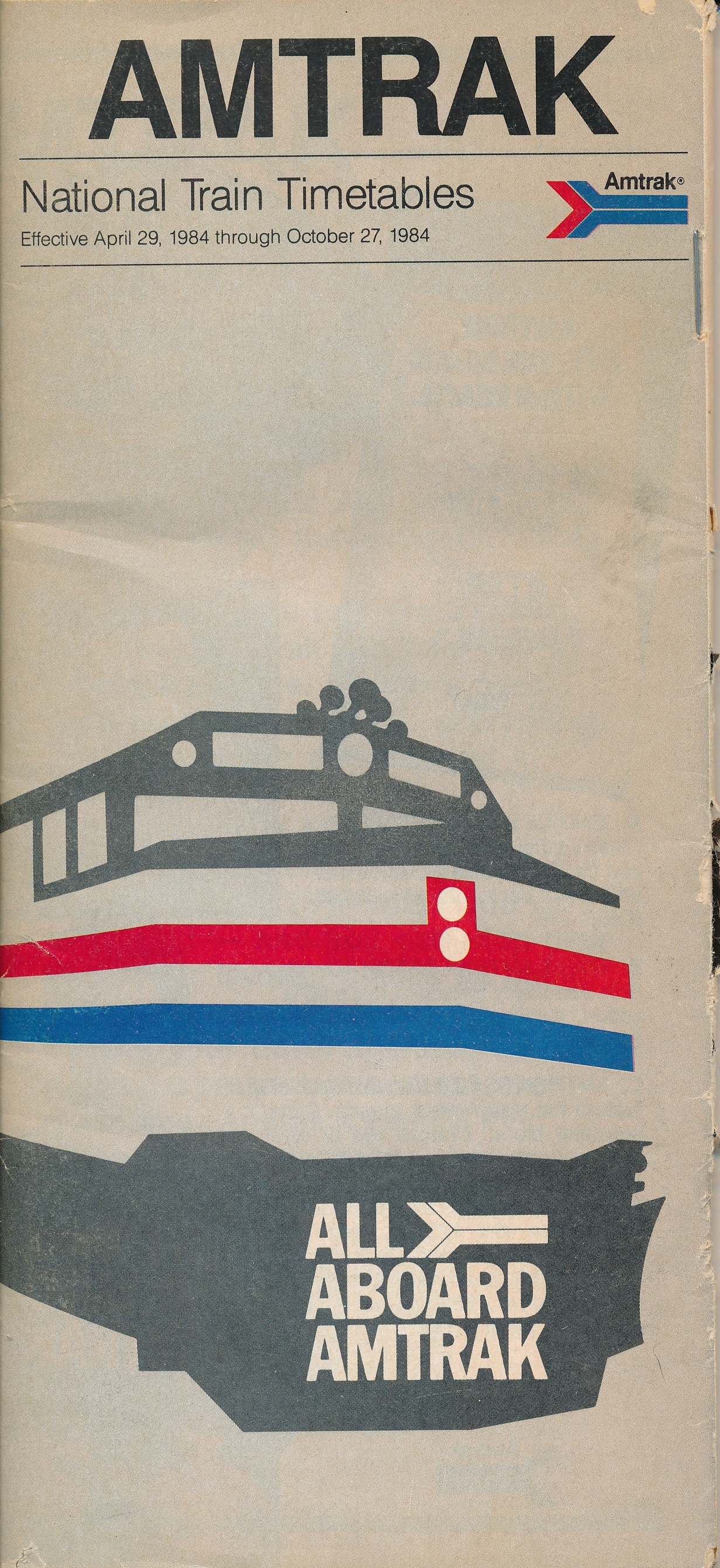 Amtrak System Passenger Train Timetables Lot of 6 From the 1980's: 1980 ...