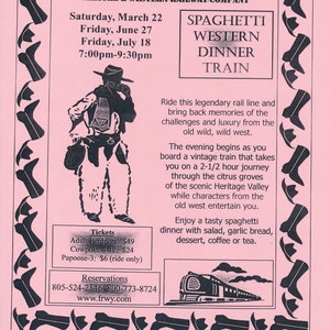 The Fillmore & Western Railway Lot of 16 Different Flyers for Theme ...