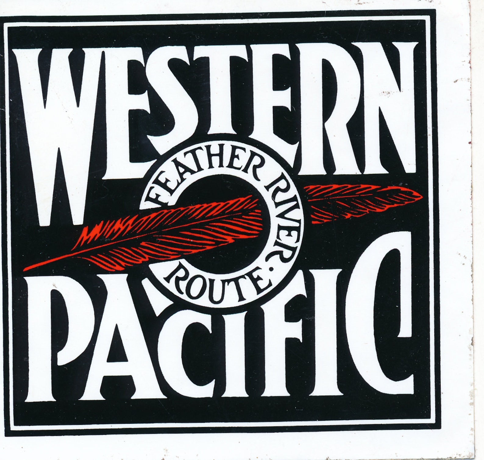 Western Pacific Railroad Variety of Logos Lot of 4: Sizes of .... 3 X 3 ...