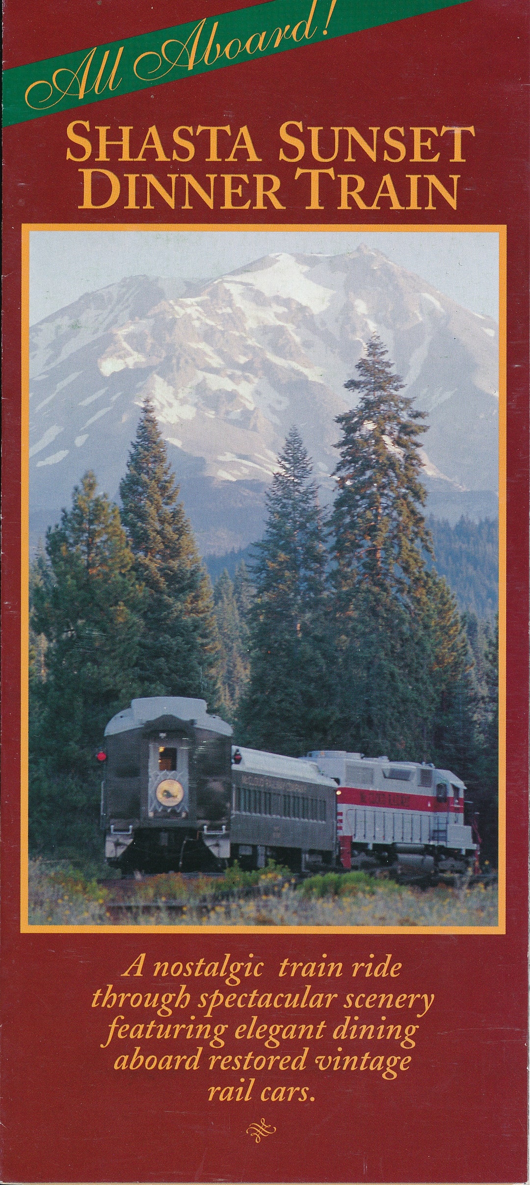 Mccloud River Railway Brochure for the Shasta Dinner Train - Etsy