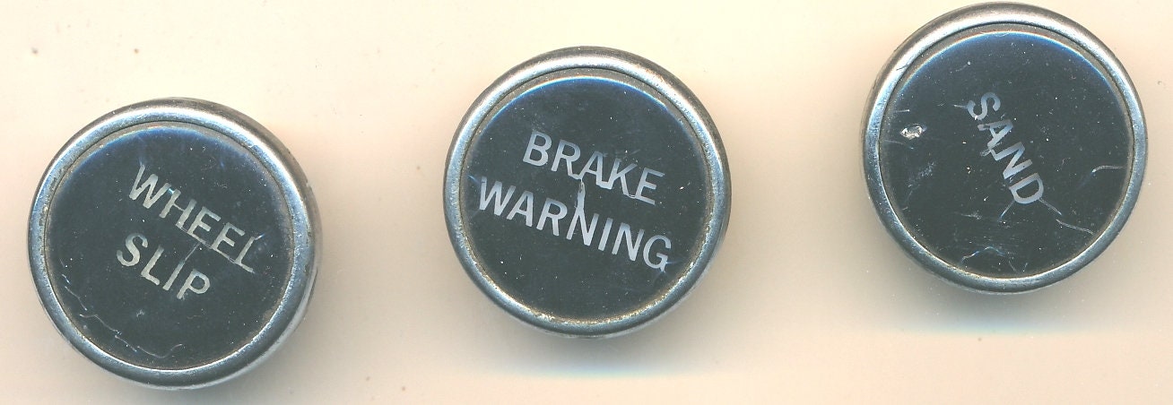 Railroad Diesel Engine Warning Lights on the Engineers Control Stand ...