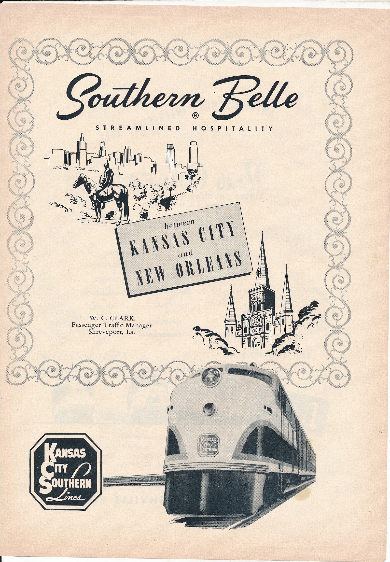 Kansas City Southern Railroad 2 Magazine Print Ads for the Southern ...