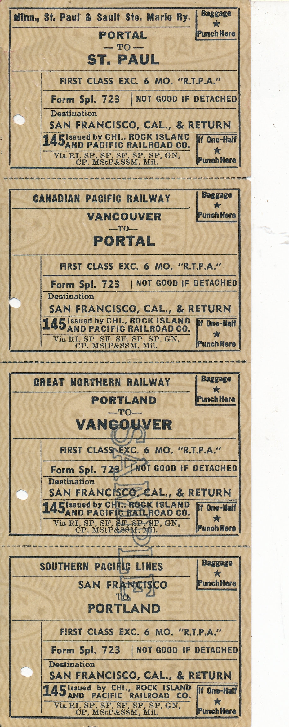 Chicago, Rock Island and Pacific Ticket - Etsy