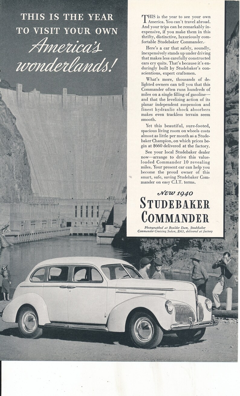 3 Vintage Studebaker Print Ads for 1940's and 1950's - Etsy