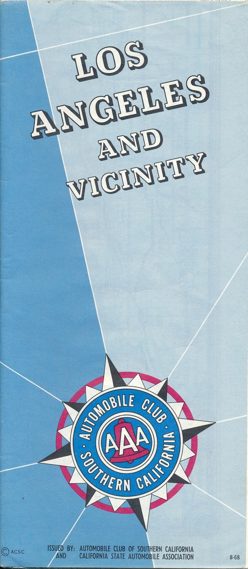 Southern California Maps: Vintage AAA Maps of Southern California Lot ...