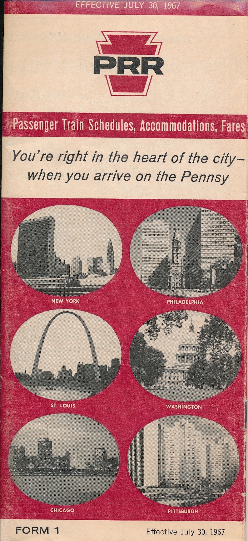 Pennsylvania Railroad Public System Timetable July 30, 1967 - Etsy