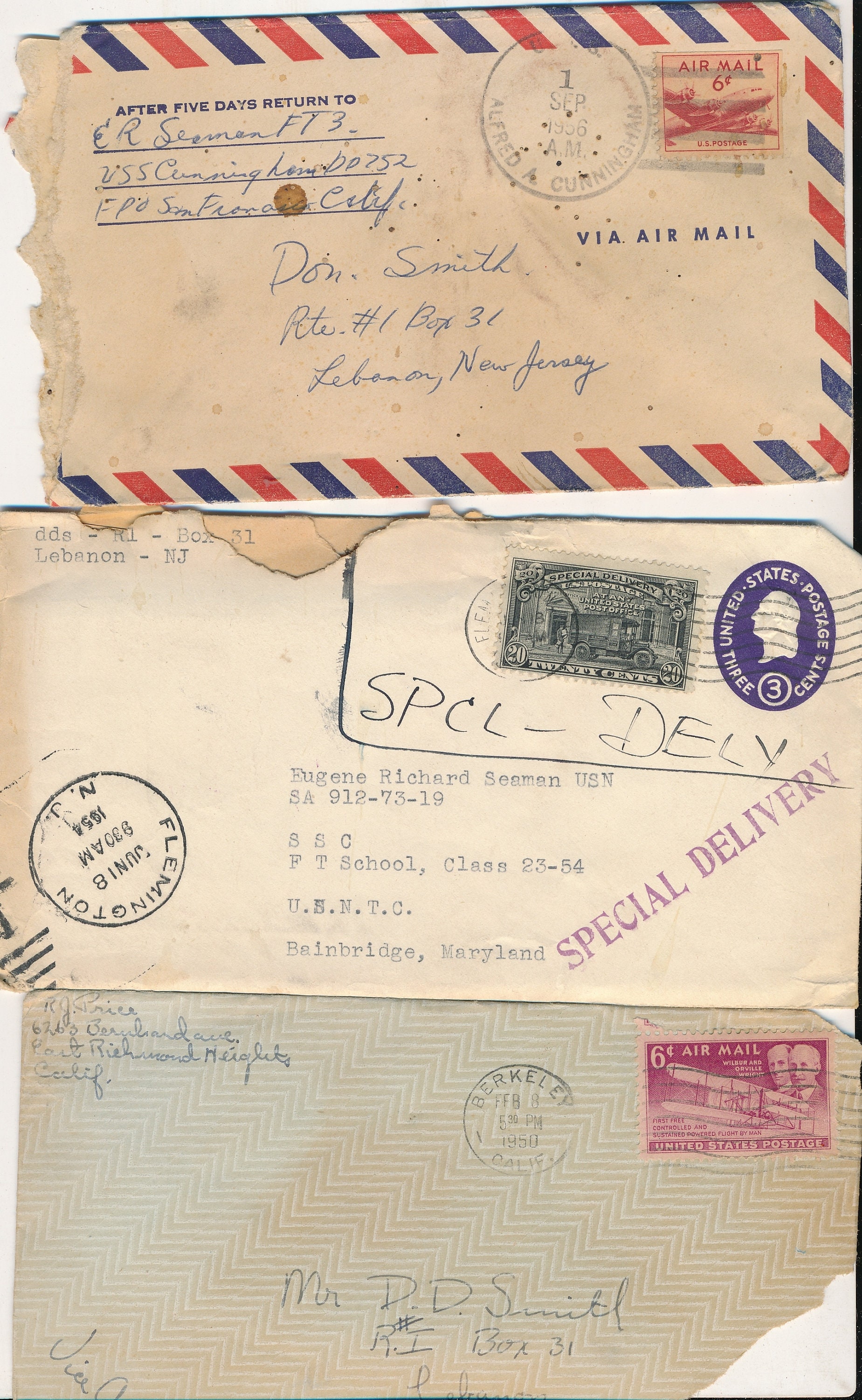 Old Letters and Evelopes/stamps/post Marks for a New Jersey Farmer and ...