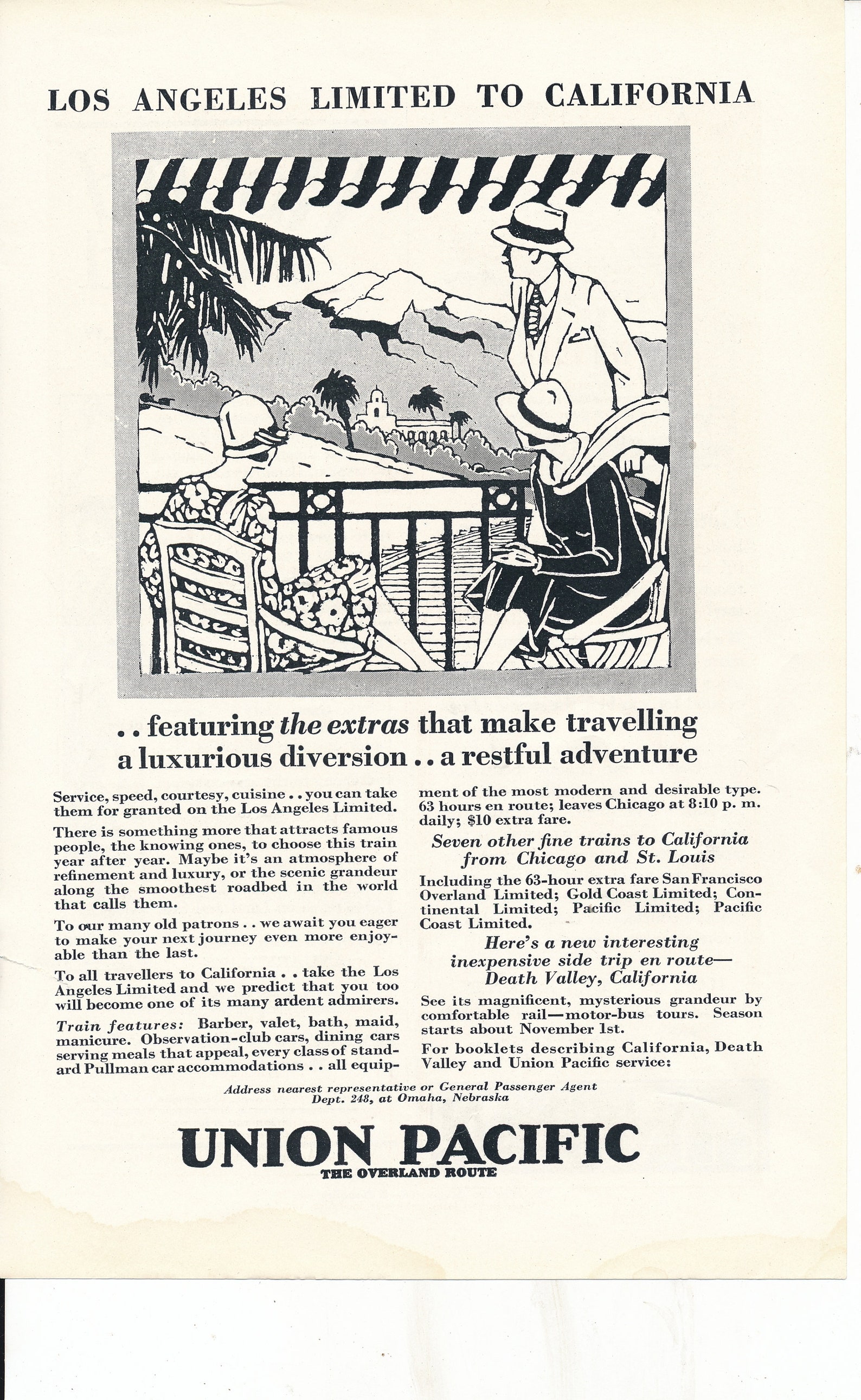 Union Pacific Railroad 3 Magazine Print Ads From the 1920's - Etsy