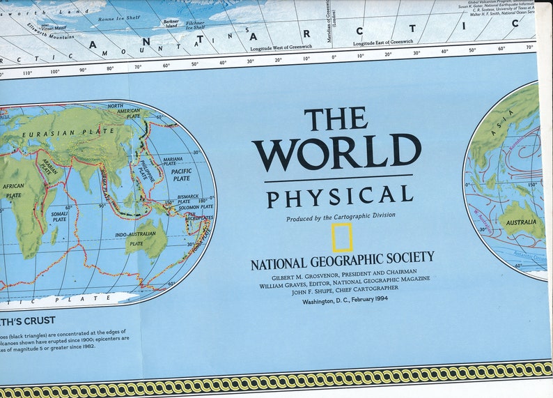The World Map and the World Physical Map Both by National Geographic ...