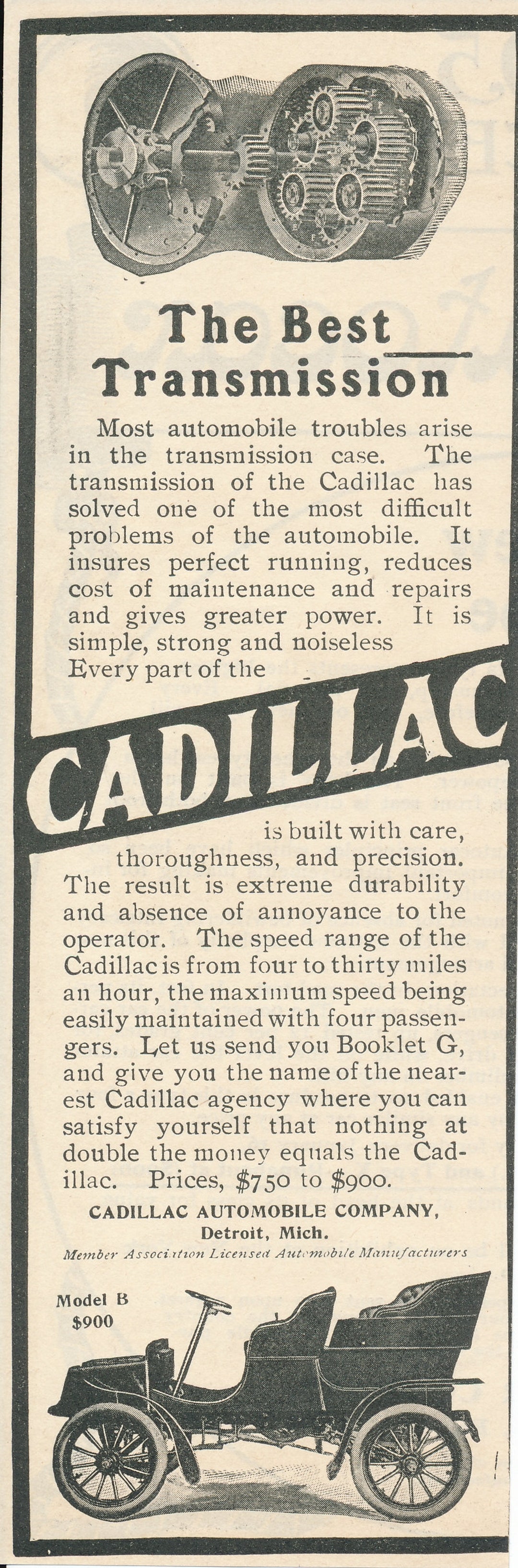 Vintage Early 1900's Magazine Ad for Cadillac - Etsy