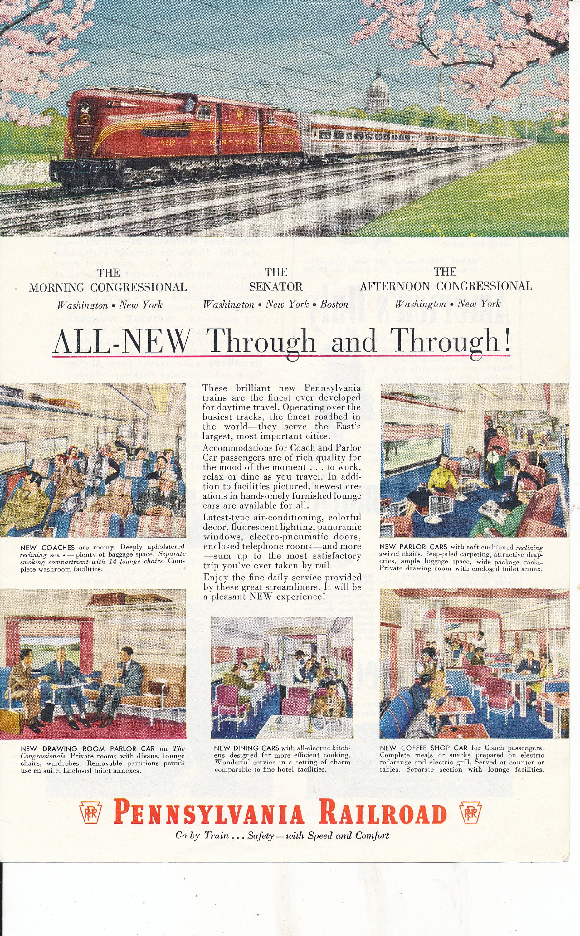 Pennsylvania Railroad 3 Magazine Print Ads From the 1940's and 1950's ...