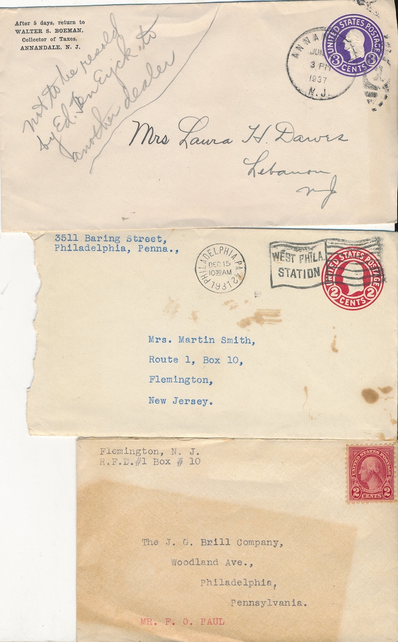 Old Letters and Envelopes/stamps/post Marks From the 1930's to a New ...