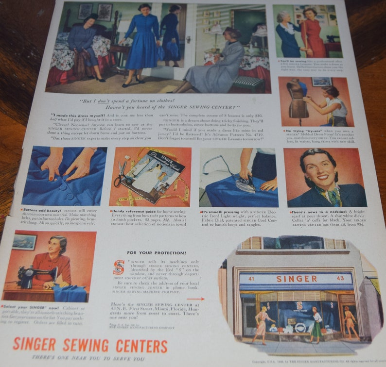 Vintage Magazine Print Ad's Early 1900's for Ironing and Sewing of ...