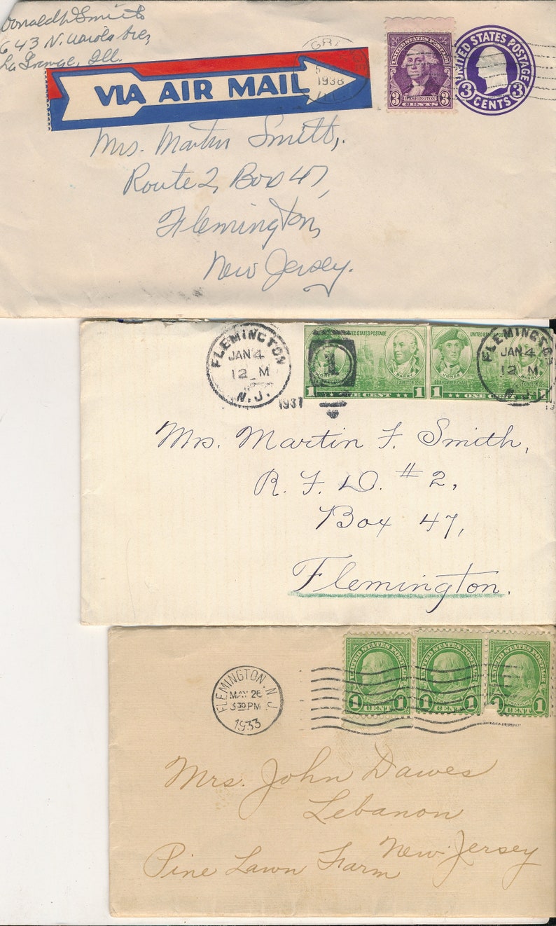 Old Letters and Envelopes/stamps/post Marks From the 1930's to a New ...